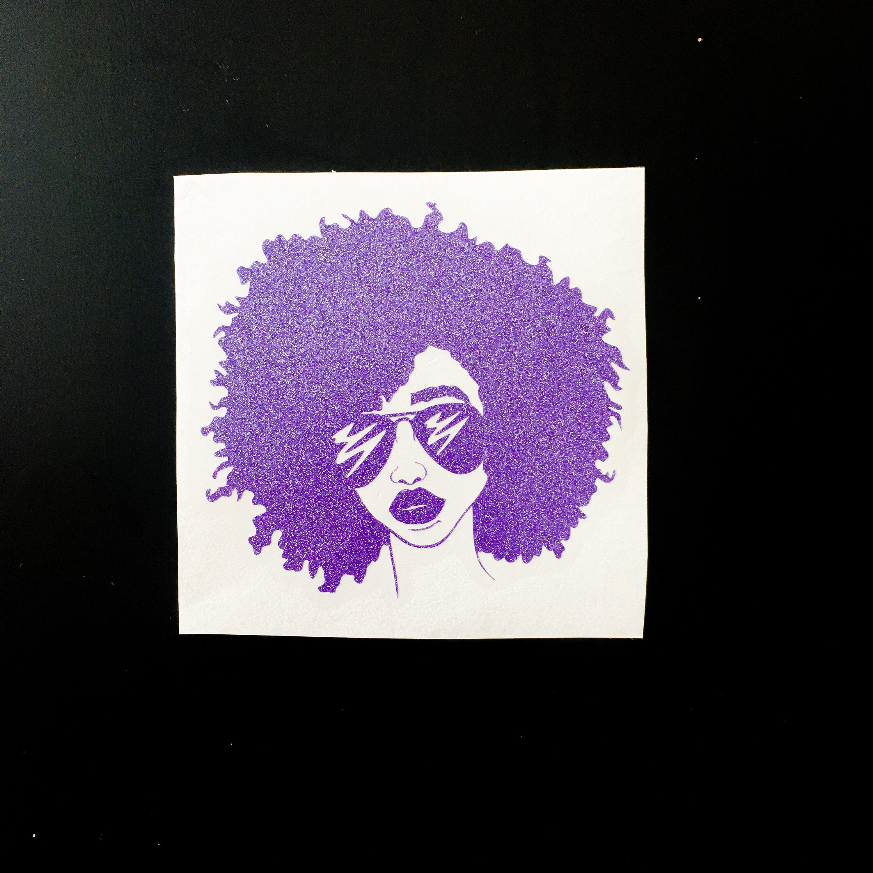 Afro Girl Sticker Afrocentric Vinyl Decal Afro Woman With - Etsy