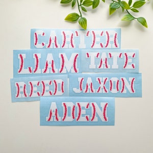 Baseball Name Sticker, Baseball Helmet Sticker, Waterproof Vinyl ...