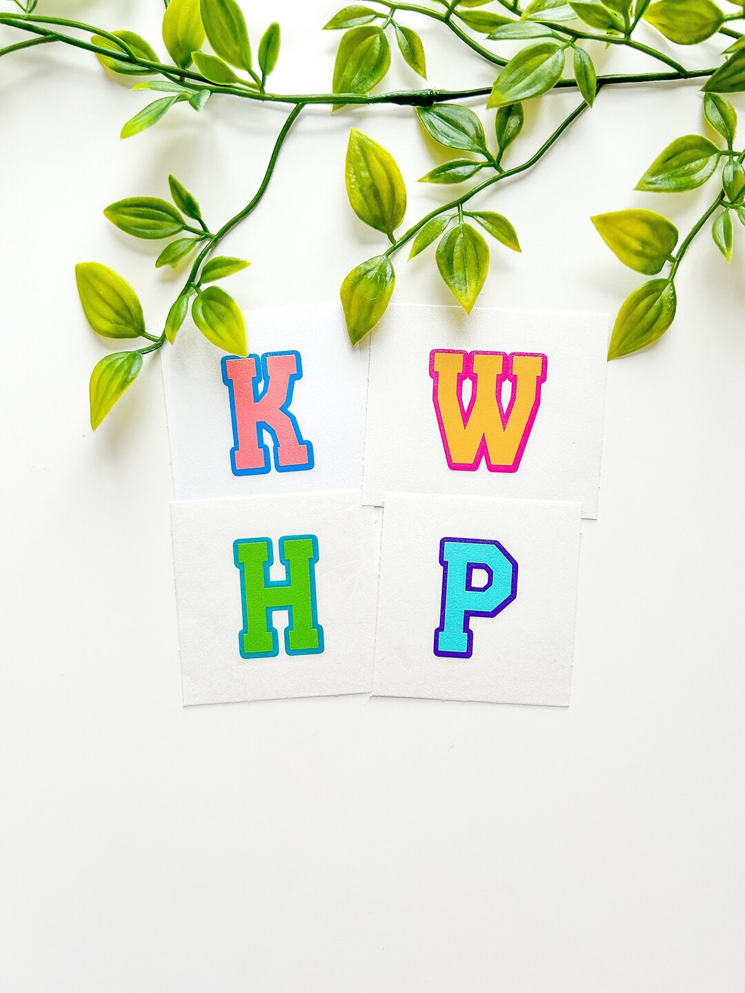Double Layer Monogram Sticker, Varsity Initial Letters, One Letters ...