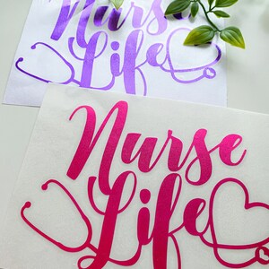 Nurse Life Sticker Nurse Car Window Decal Nurse Vinyl Decals Cute DIY ...
