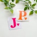 Monogram Letter, Single Letter Sticker, Monogram With Heart, Waterproof ...