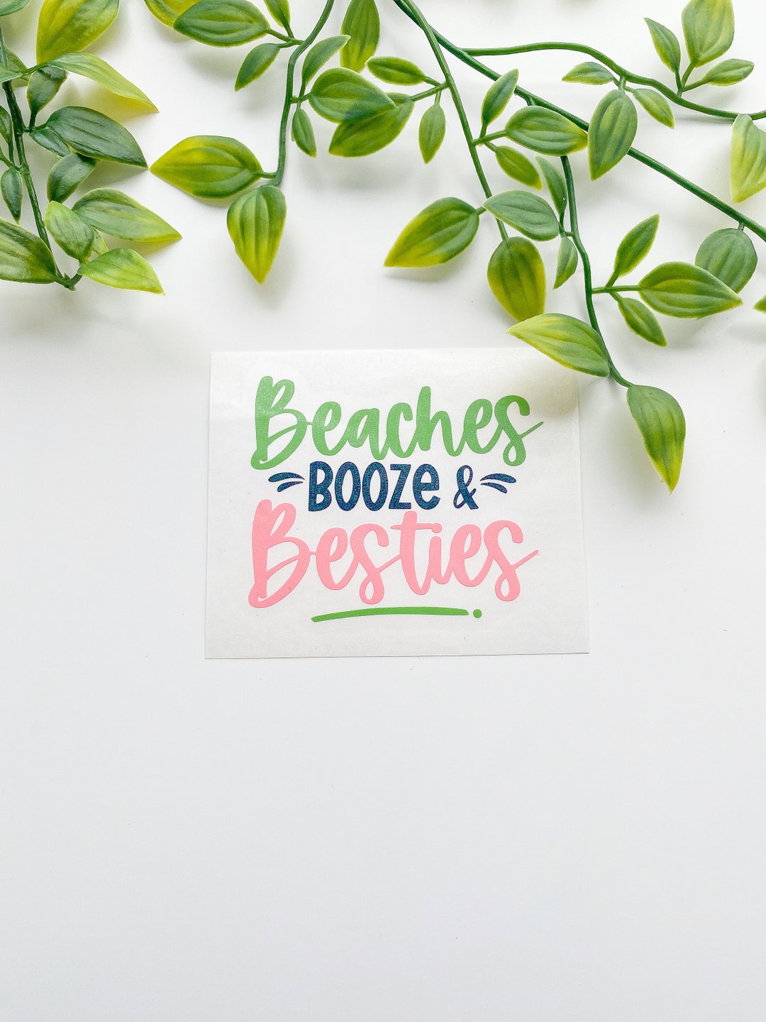 Beaches Booze and Besties Sticker Beach Vinyl Sticker Girls Vacation ...