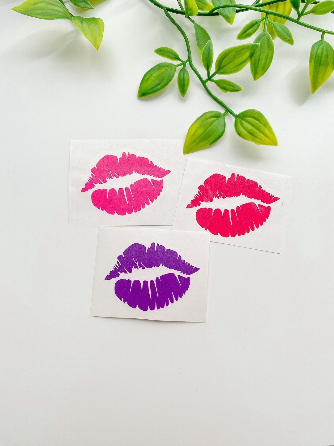Lips Sticker, Kissy Lips Vinyl Decals, Water Resistant Car Decals, Lips ...