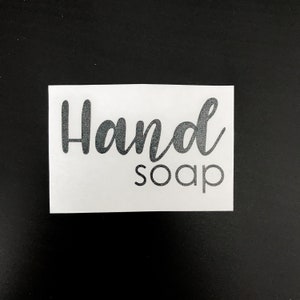 Soap Bottle Stickers. Dish Soap Decal. Hand Soap Decal. Wash - Etsy
