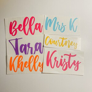 Custom Name Sticker Name Vinyl Sticker Waterproof Vinyl Car - Etsy