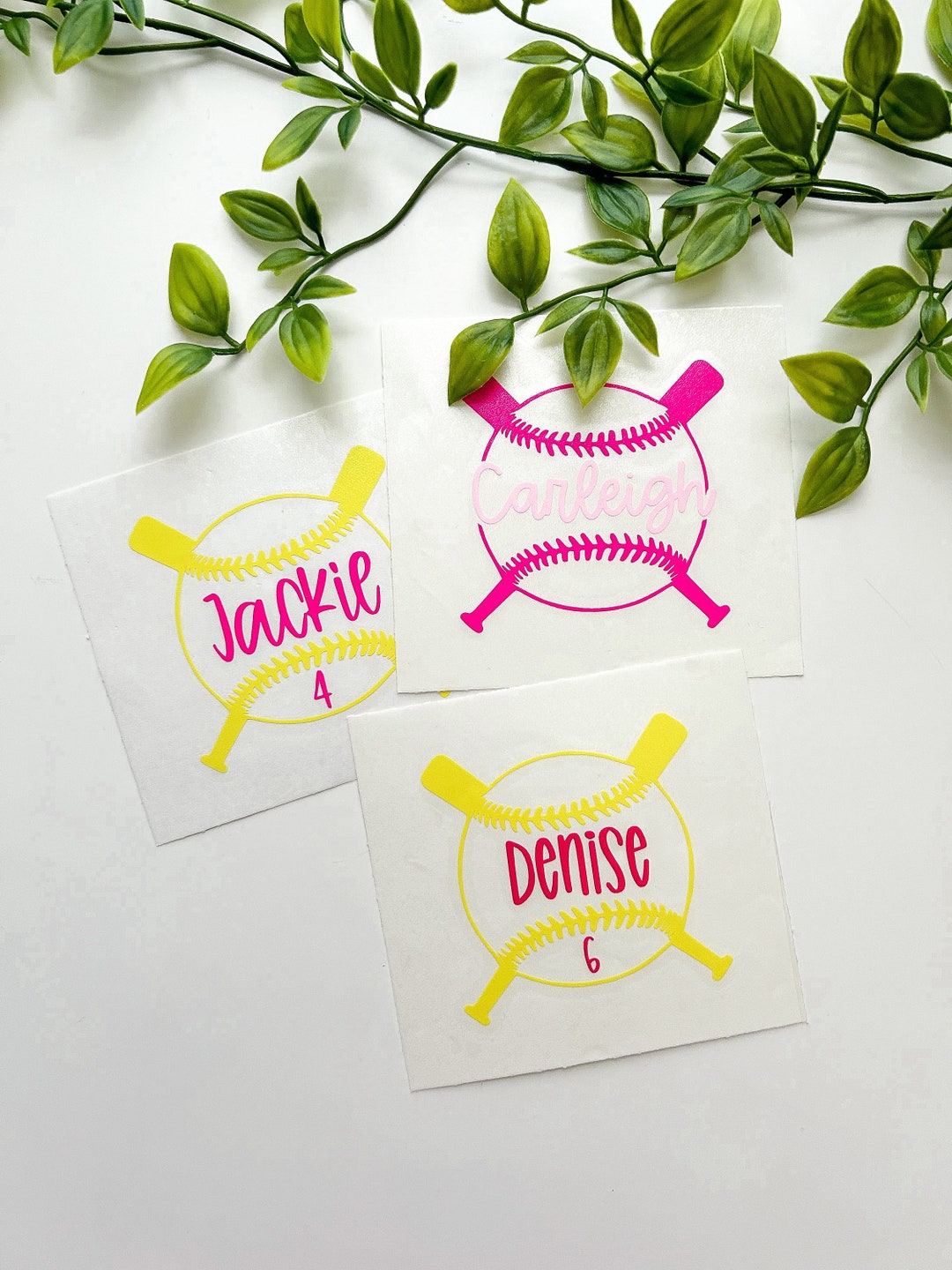 Softball Name Sticker, Softball Helmet Sticker, Water Resistant Vinyl ...
