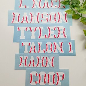 Baseball Name Sticker, Baseball Helmet Sticker, Waterproof Vinyl ...