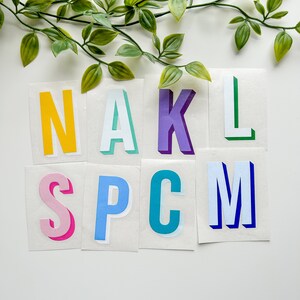 Double Layer Monogram Sticker | 3D Shadow Initial Letters Vinyl Decal ...