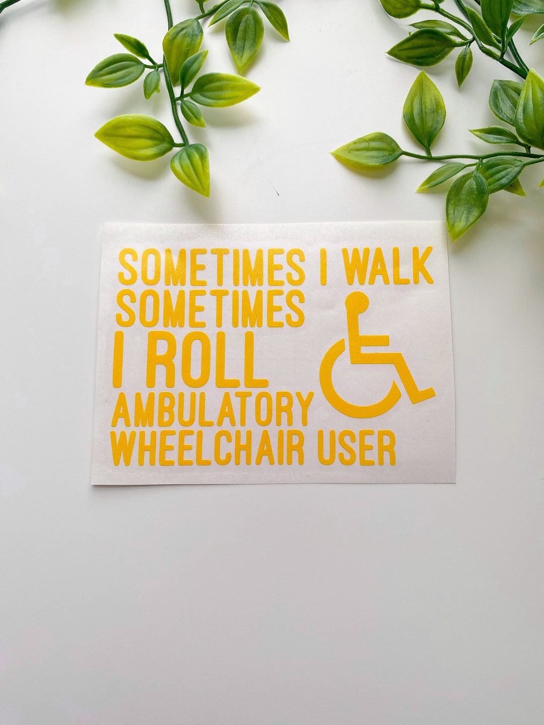 Ambulatory Wheelchair User Sticker, Waterproof Vinyl Sticker, Car Decal ...