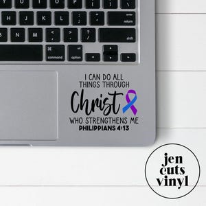 Pediatric Stroke Sticker, Bible Verse Decal, Water Resistant Car Decal ...