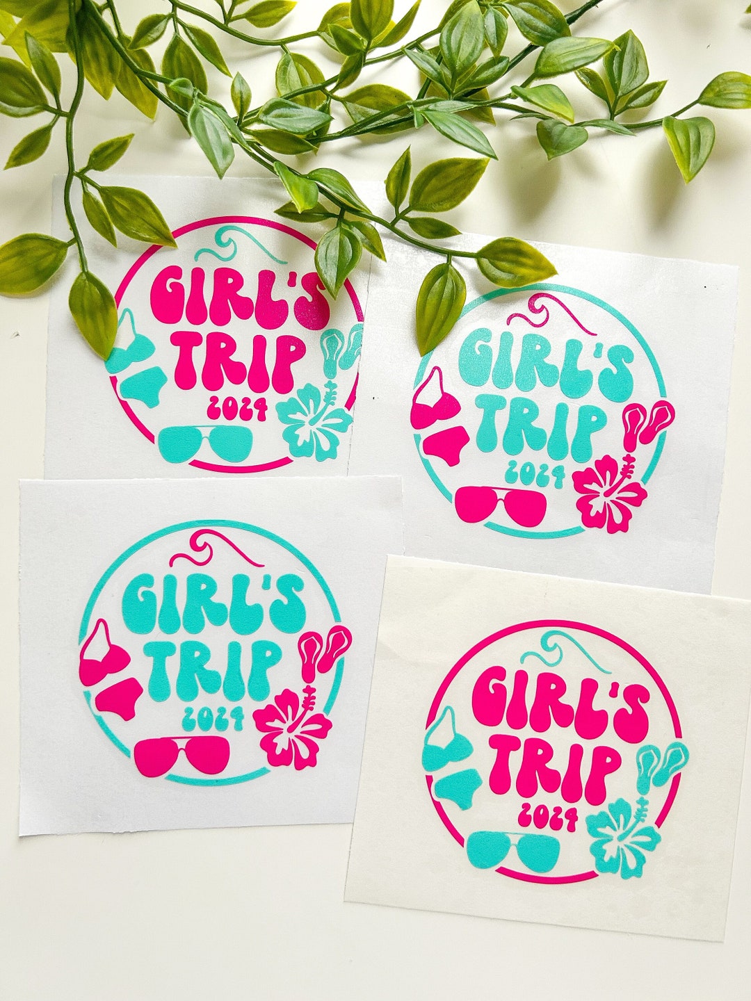 Girl's Trip Sticker, Waterproof Vinyl Stickers, DIY Girls Vacation ...
