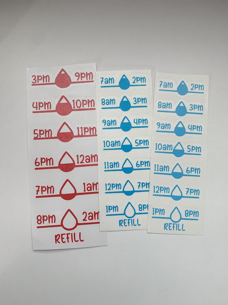 Custom Water Timeline Vinyl Decal Sticker Daily Water - Etsy