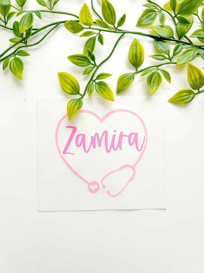 Personalized Nurse Decal, Stethoscope Car Decal, Nurse Laptop Sticker ...