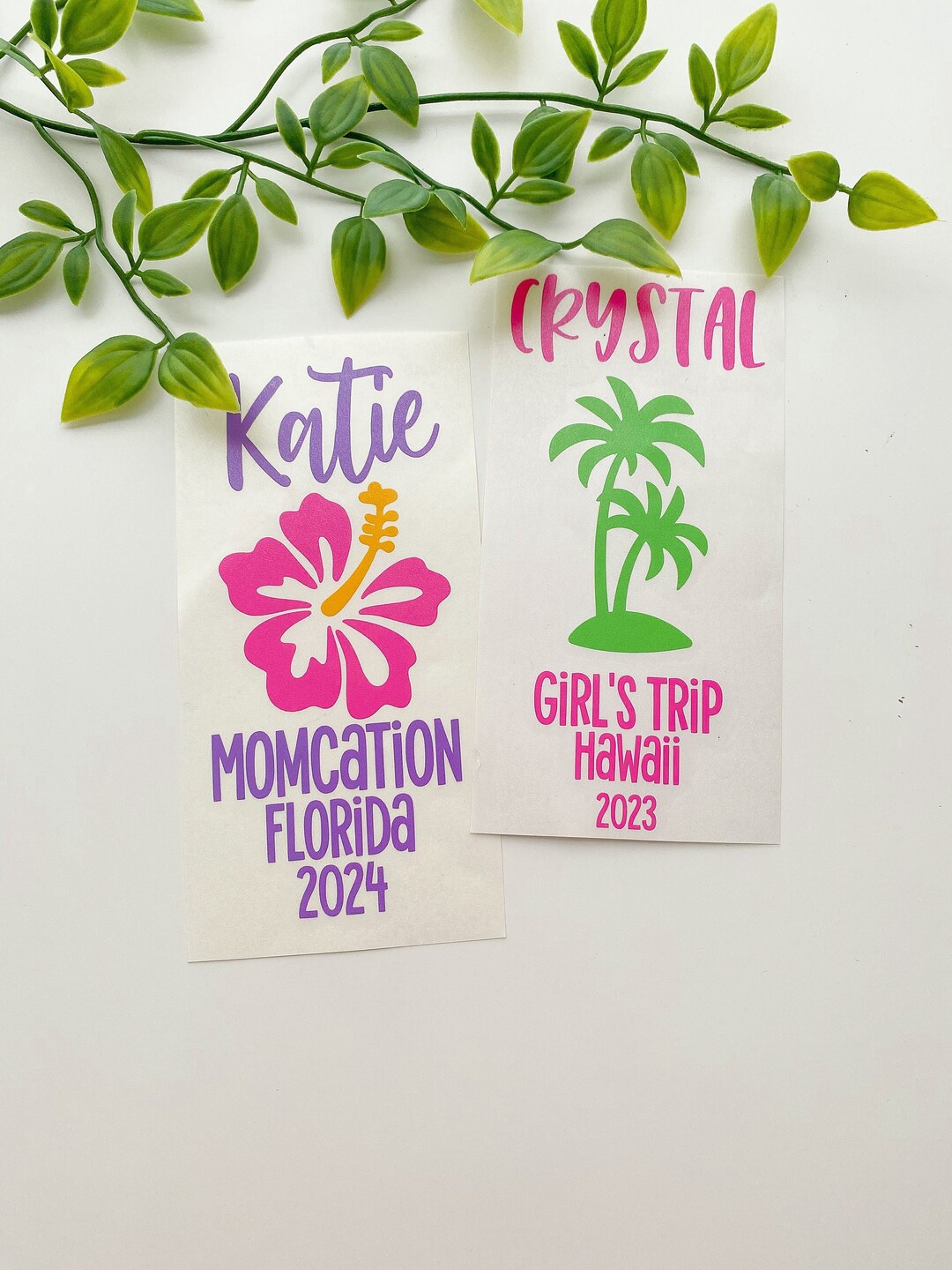 Custom Vacation Sticker Waterproof Vacation Tumbler Stickers - Etsy