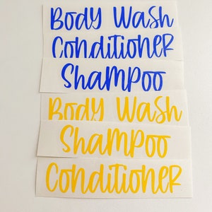 Shampoo Conditioner Body Wash Stickers | Personalized Shampoo Labels ...