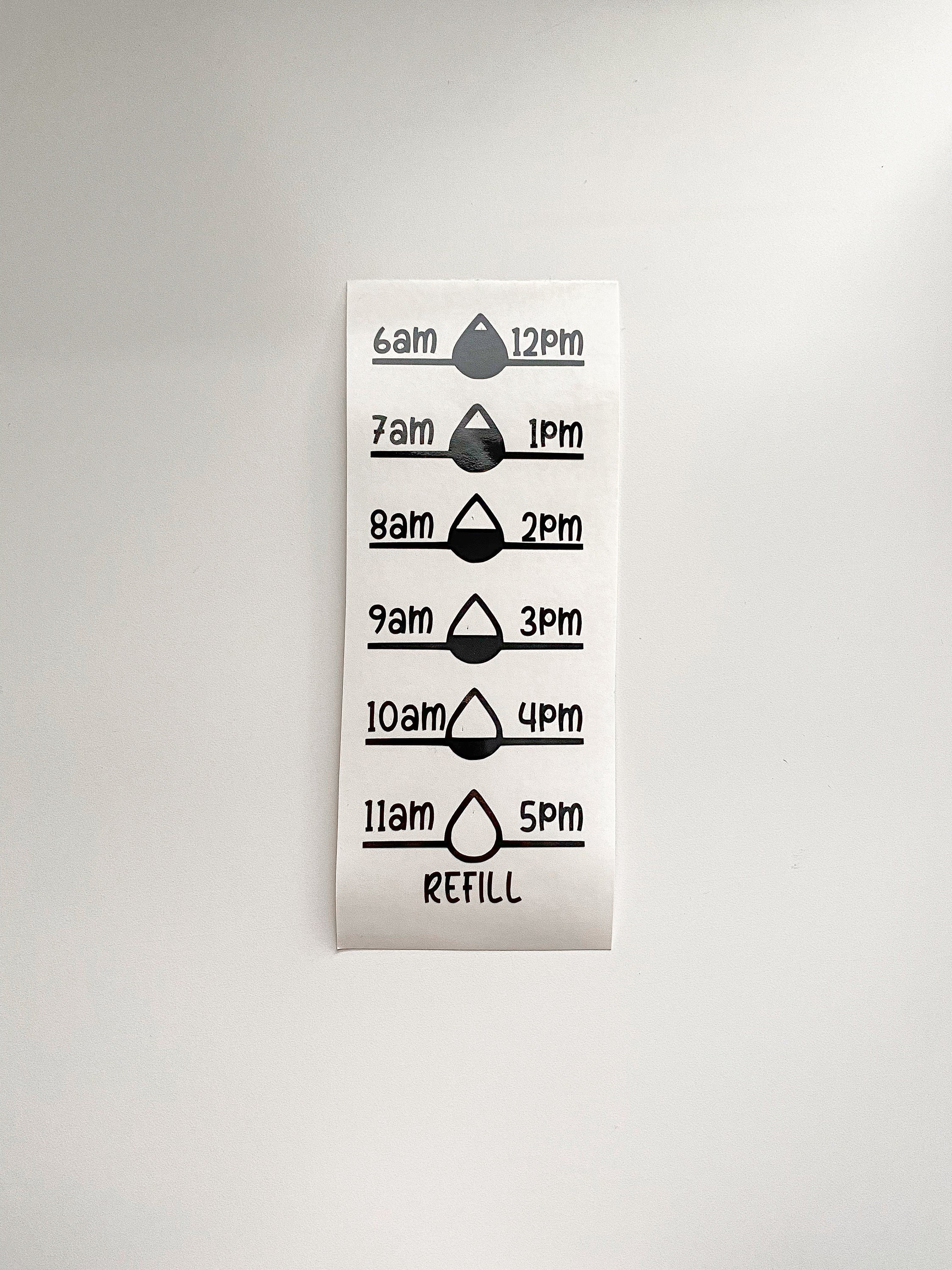 Custom Water Timeline Vinyl Decal Sticker Daily Water - Etsy