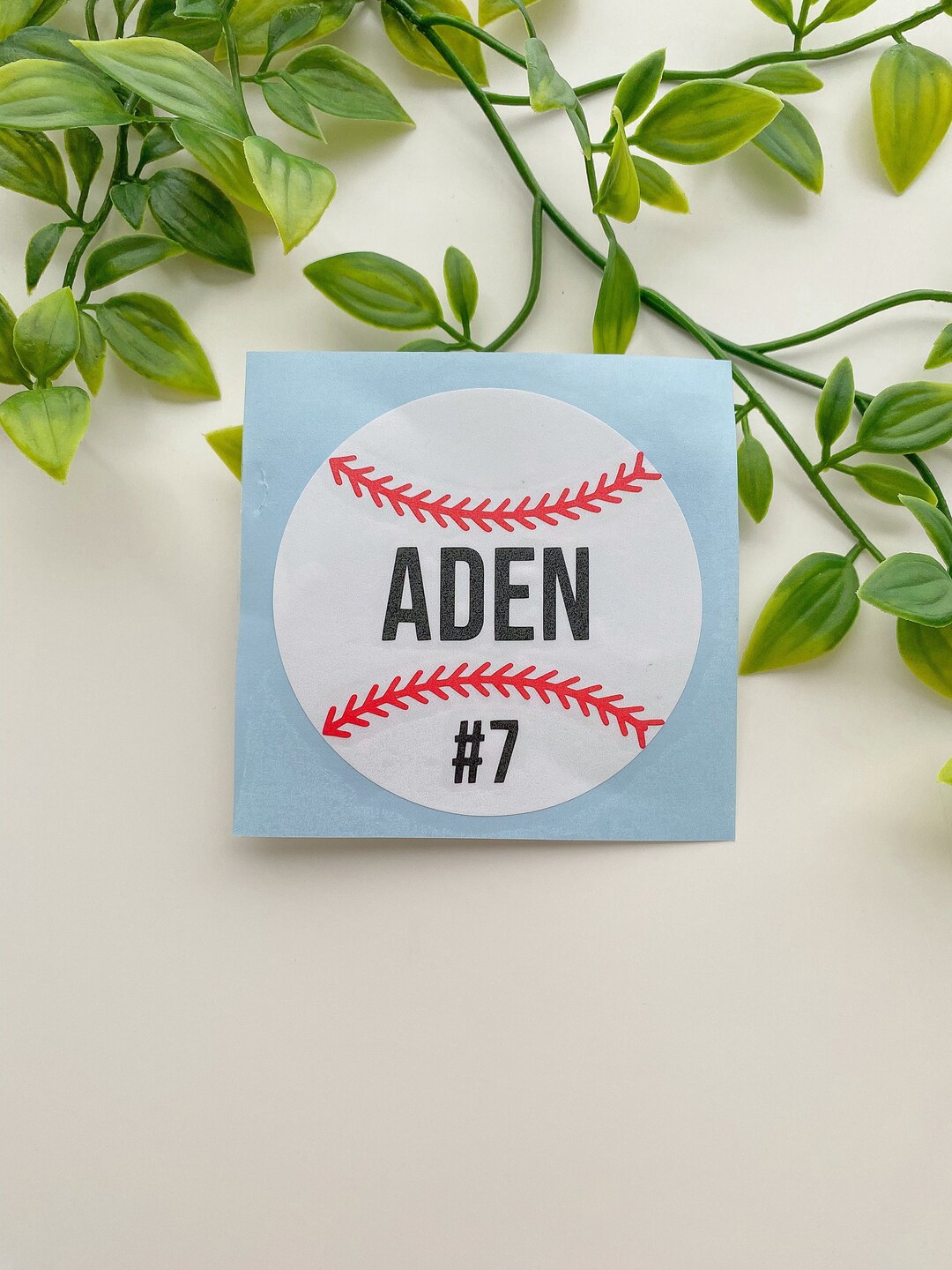 Baseball Stickers, Custom Name and Number Baseball Stickers, Water ...