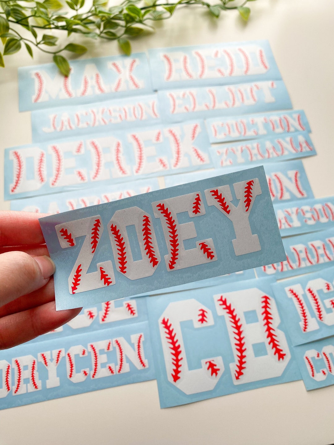 Baseball Name Sticker, Baseball Helmet Sticker, Waterproof Vinyl ...