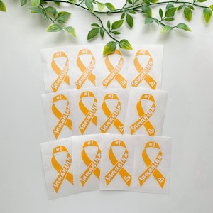 BULK Cancer Awareness Ribbon Stickers, Waterproof Vinyl Stickers ...