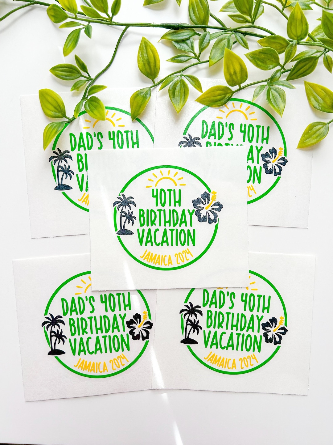 Birthday Vinyl Decals, Personalized Birthday Vacation Stickers, Water ...