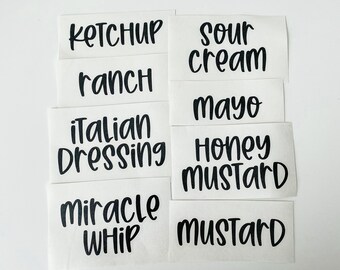 Condiment Bottle Label Dishwasher Safe - Etsy
