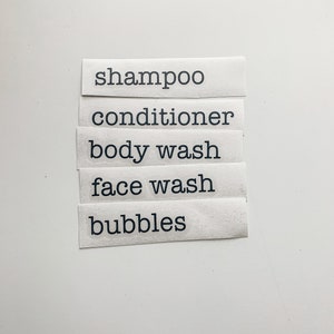 Shampoo Conditioner Body Wash Stickers | Personalized Shampoo Labels ...