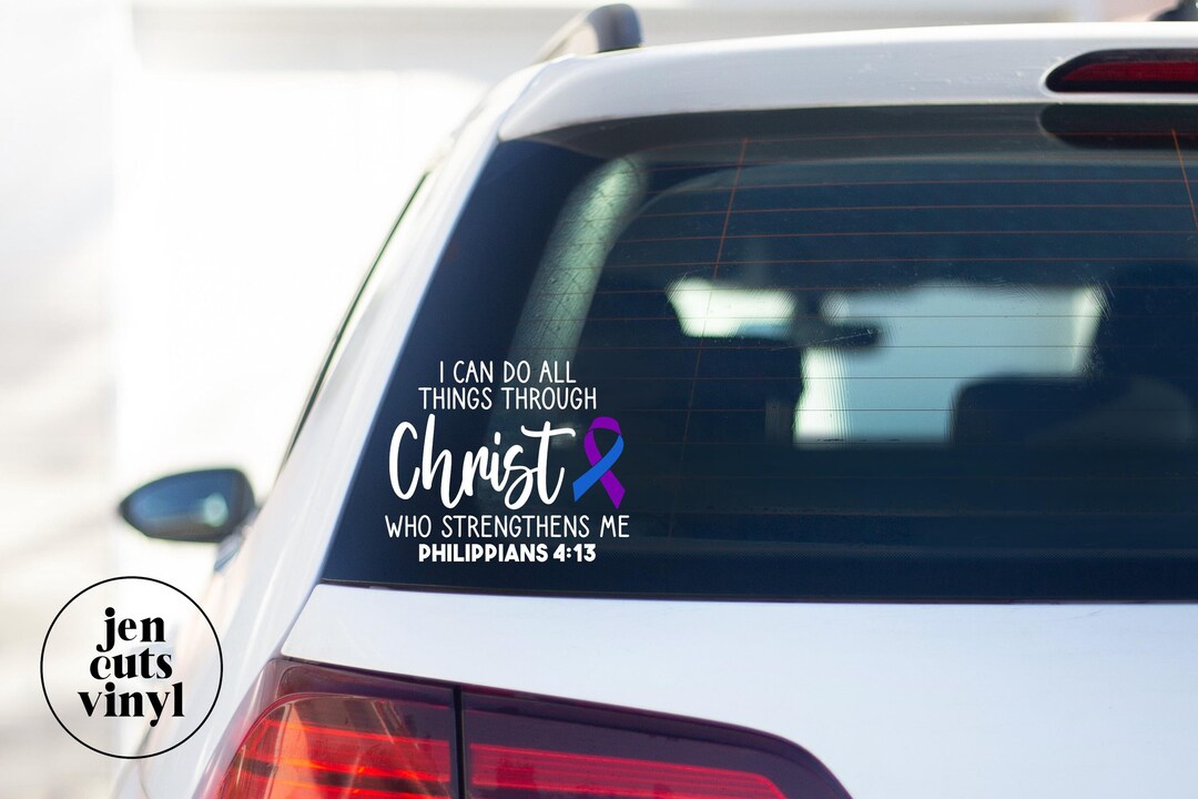 Pediatric Stroke Sticker, Bible Verse Decal, Water Resistant Car Decal ...