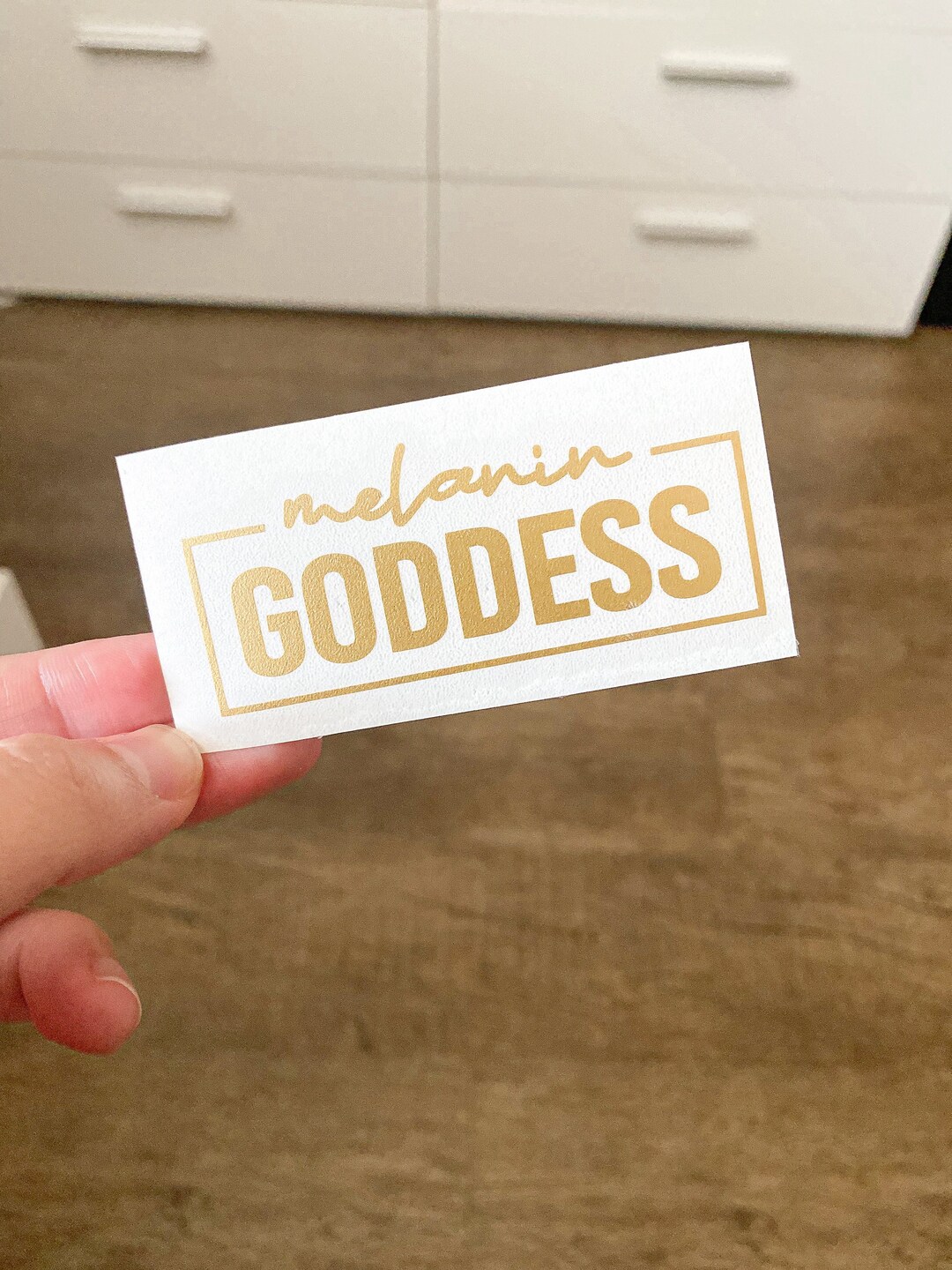 Melanin Goddess, Waterproof Vinyl Sticker, Afrocentric Sticker, Black ...