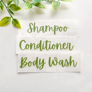 Shampoo Conditioner Body Wash Stickers | Personalized Shampoo Labels ...
