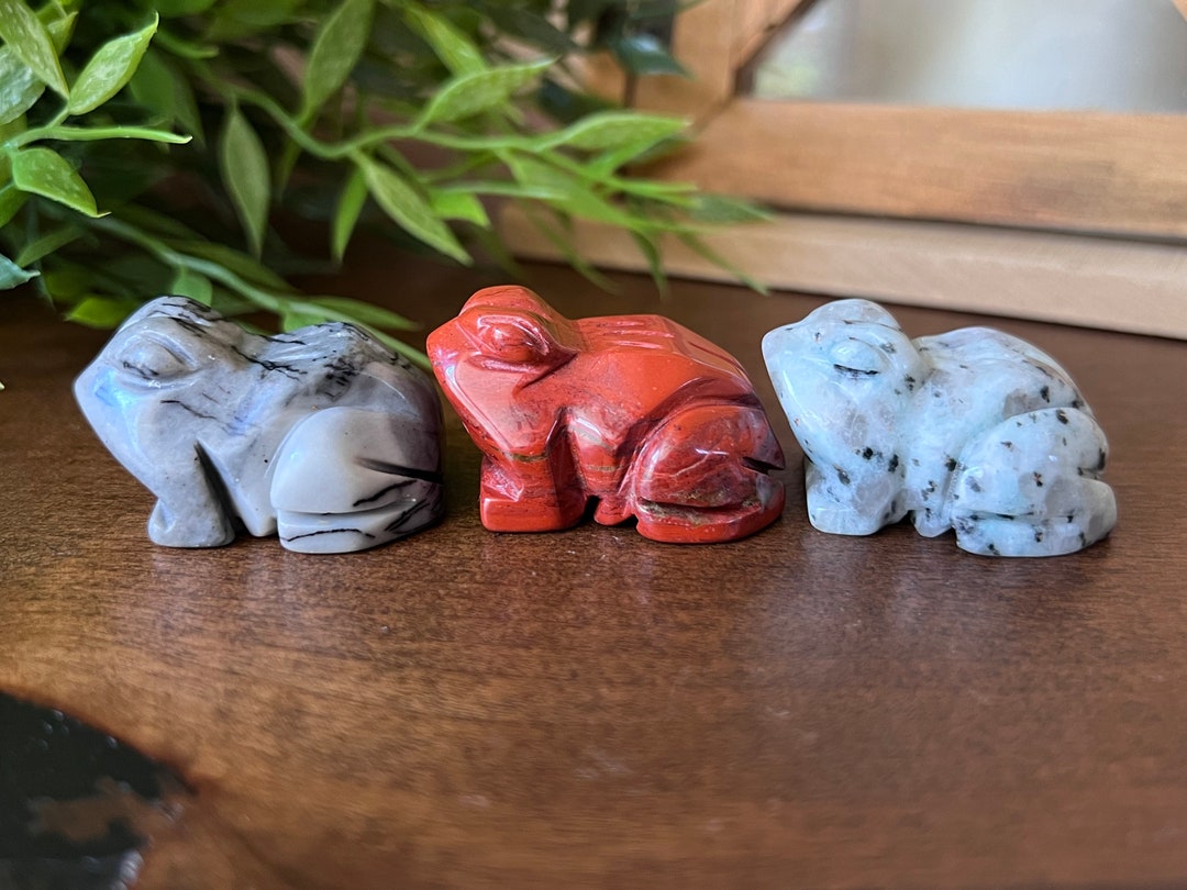 Jasper Frog YOU CHOOSE Spiderweb Jasper Red Jasper - Etsy