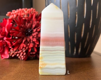 Pink Banded Tower - Etsy