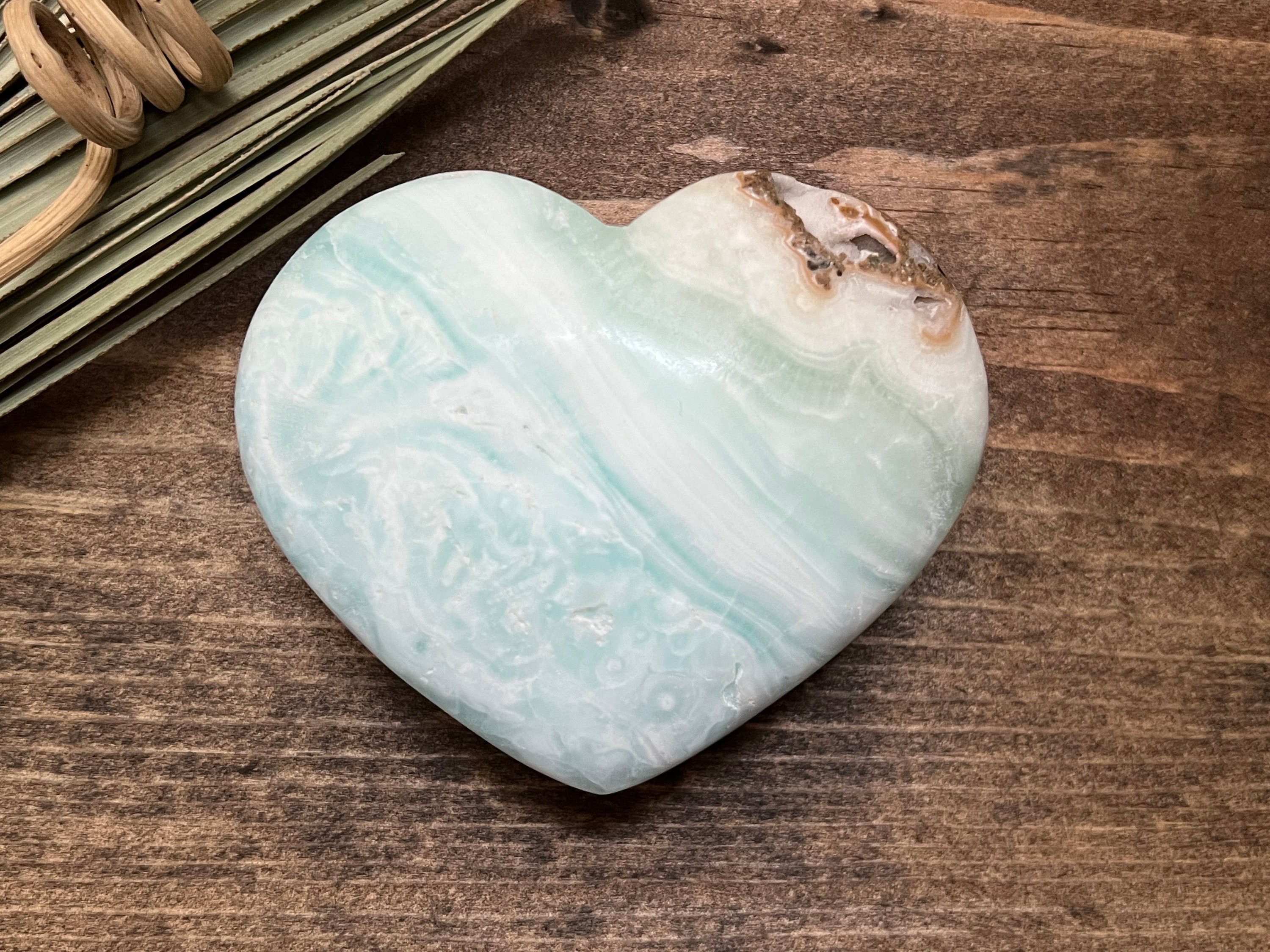 Home & Living Caribbean Calcite Heart ~ High Quality Crystal Mineral ...