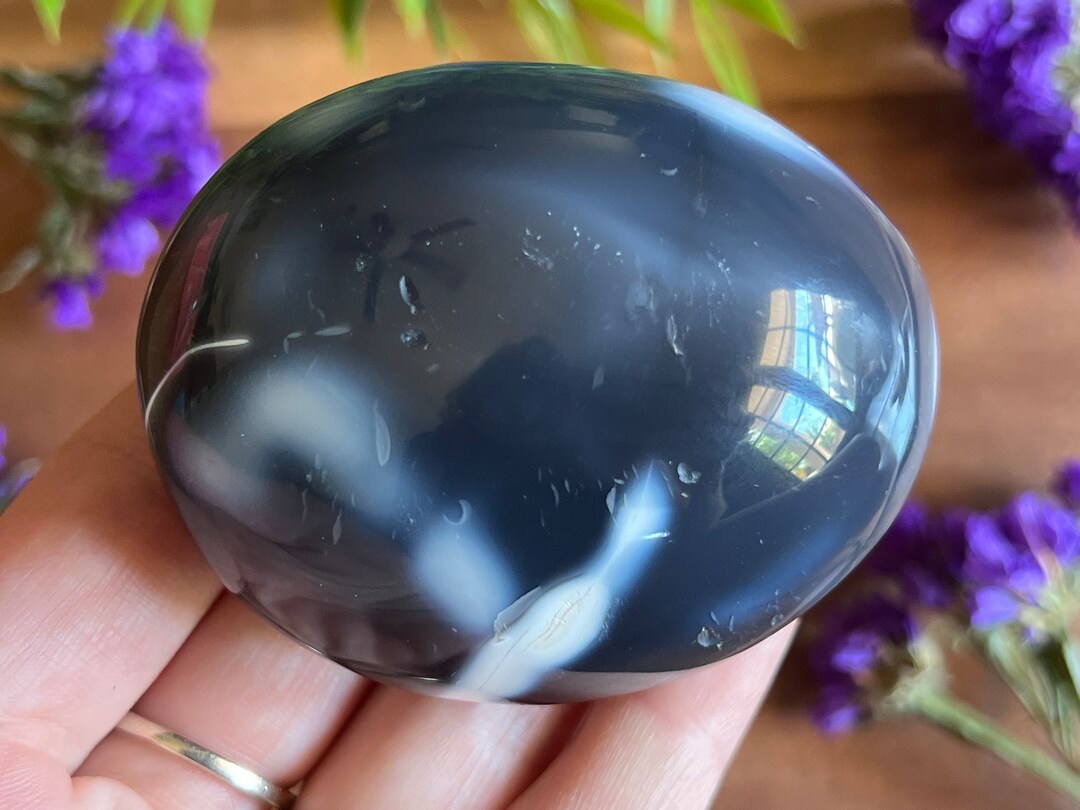 LARGE Orca Agate Palm Stone YOU CHOOSE Crystal Palmstone Crystal ...