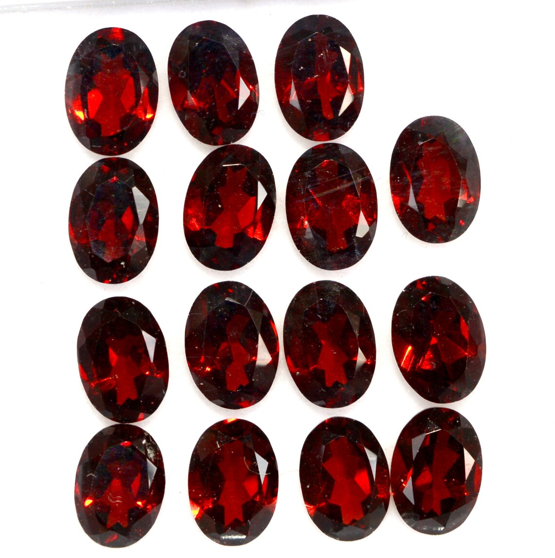 5x3 Mm to 8x6 Mm Natural Red Garnet Oval Cut Lot Calibrated Untreated ...
