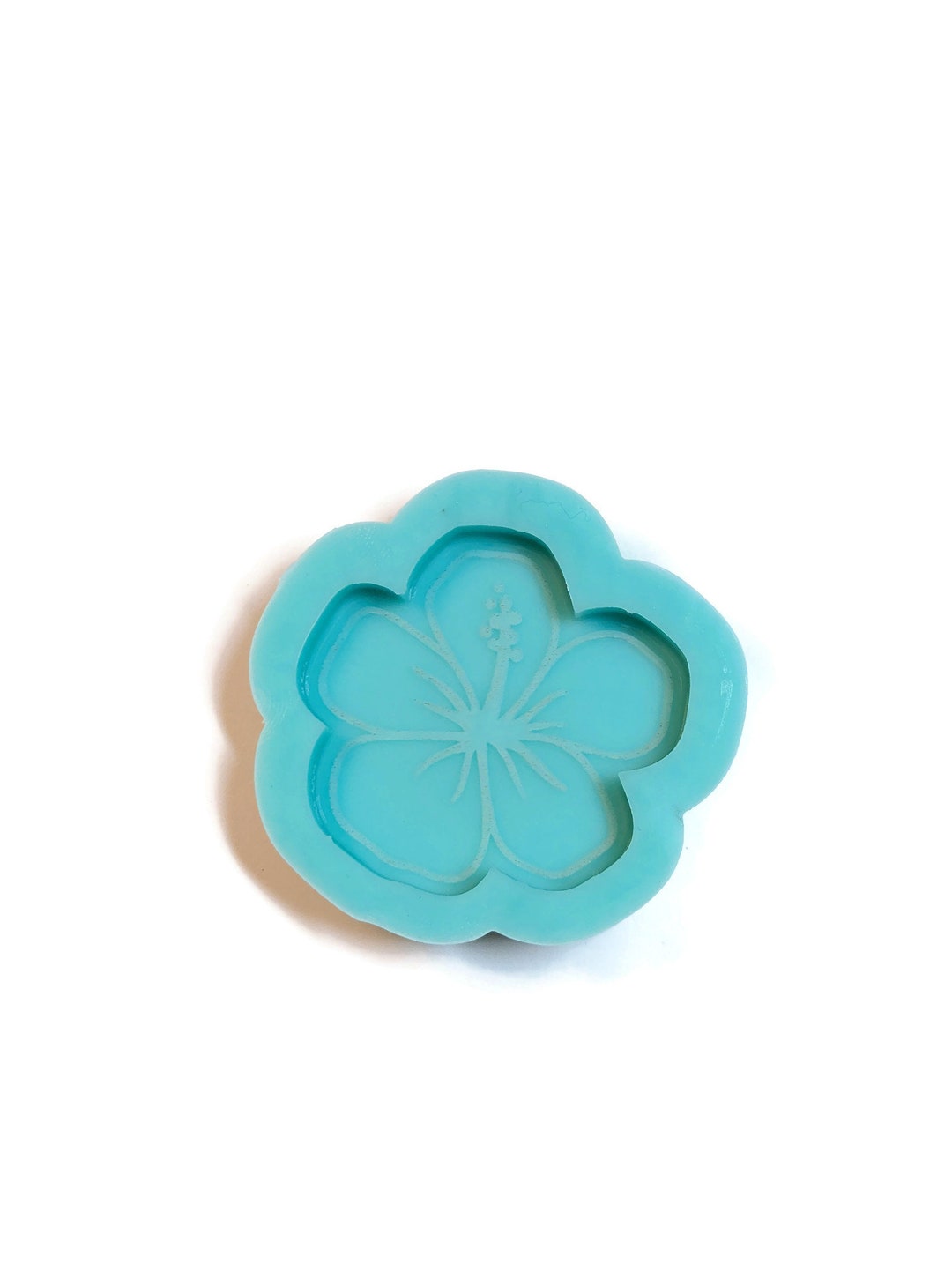 Hibiscus Flower Resin Mold - Magnet and Wax Melt Mold - Engraved Mould ...