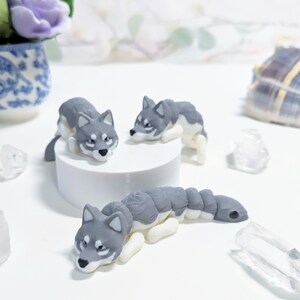 Baby Wolf Flexible Fidget Toy Articulated Wolf Keychain Toy - Etsy