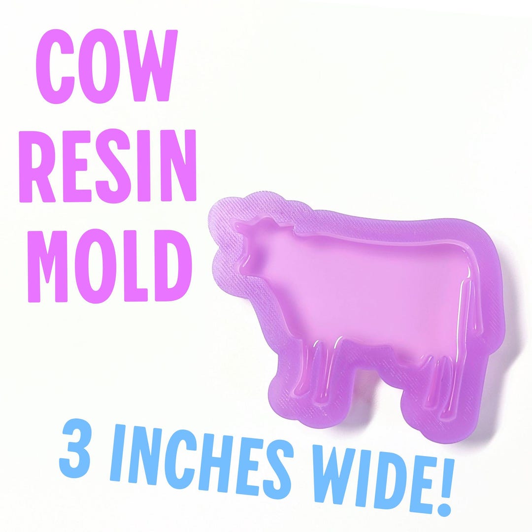 Cow Resin Mold - Unique Resin Mold, Farm Animal Molds, Silicone Resin ...