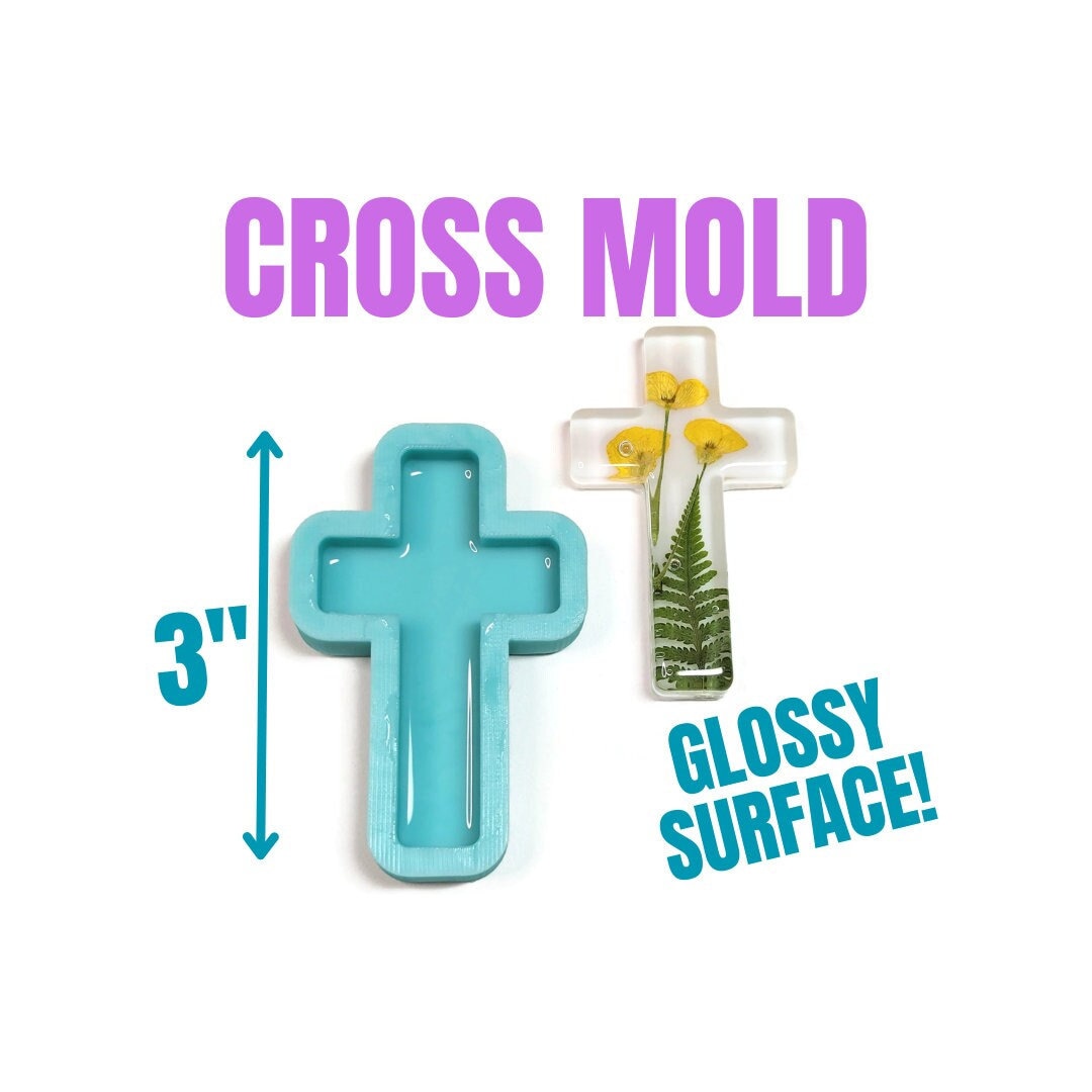 Cross Resin Mold, Christian Cross Unique Resin Keychain Mold, UV Resin ...