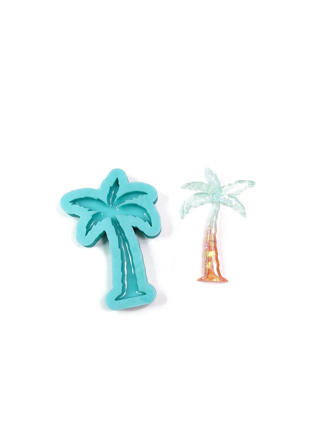 Glossy Palm Tree Resin Mold - Domed Finish Beach Palm Tree Silicone ...
