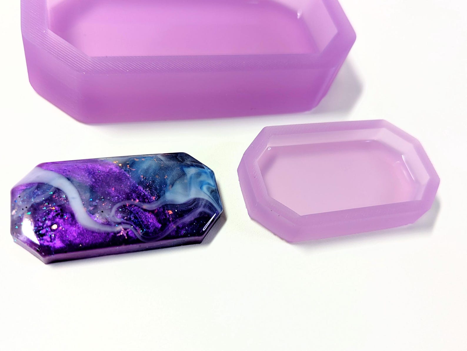Unique Resin Mold - Beveled Badge Large Resin Mold for Floral ...