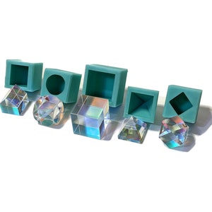 Mini Prism Shapes Silicone Molds for Resin Gypsum Wax or Concrete Craft ...