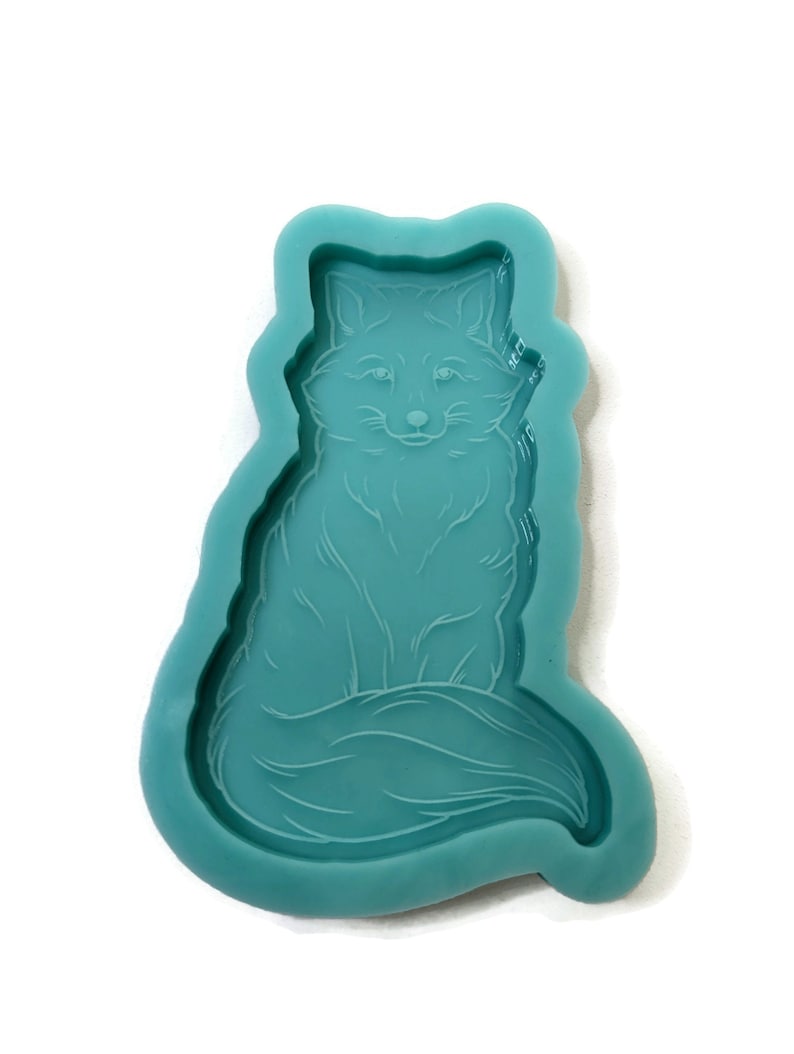 Cute Fox Mold - Keychain and Display Piece Mold - Engraved Mould for ...