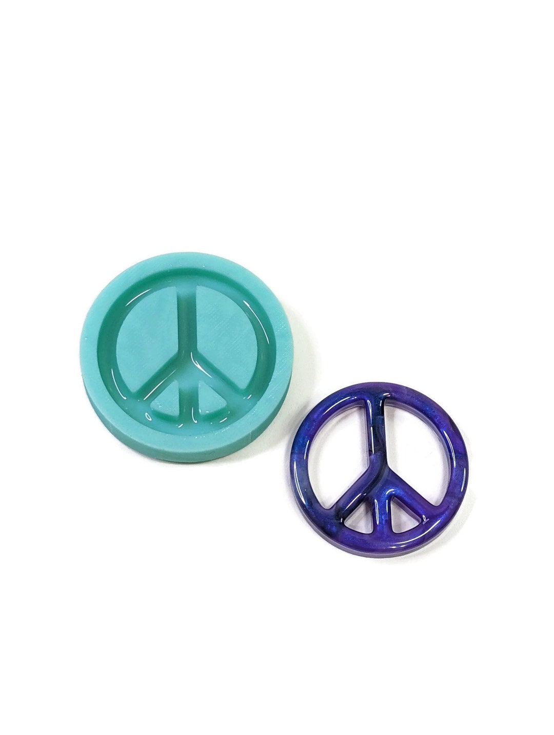 Domed Peace Sign Mold - Unique Silicone Mold for Resin and More - Made ...