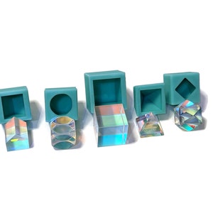 Mini Prism Shapes Silicone Molds for Resin Gypsum Wax or Concrete Craft ...
