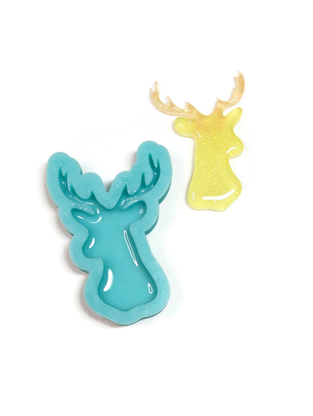 Glossy Buck Deer Resin Mold - Domed Finish Nature Silicone Mold for ...