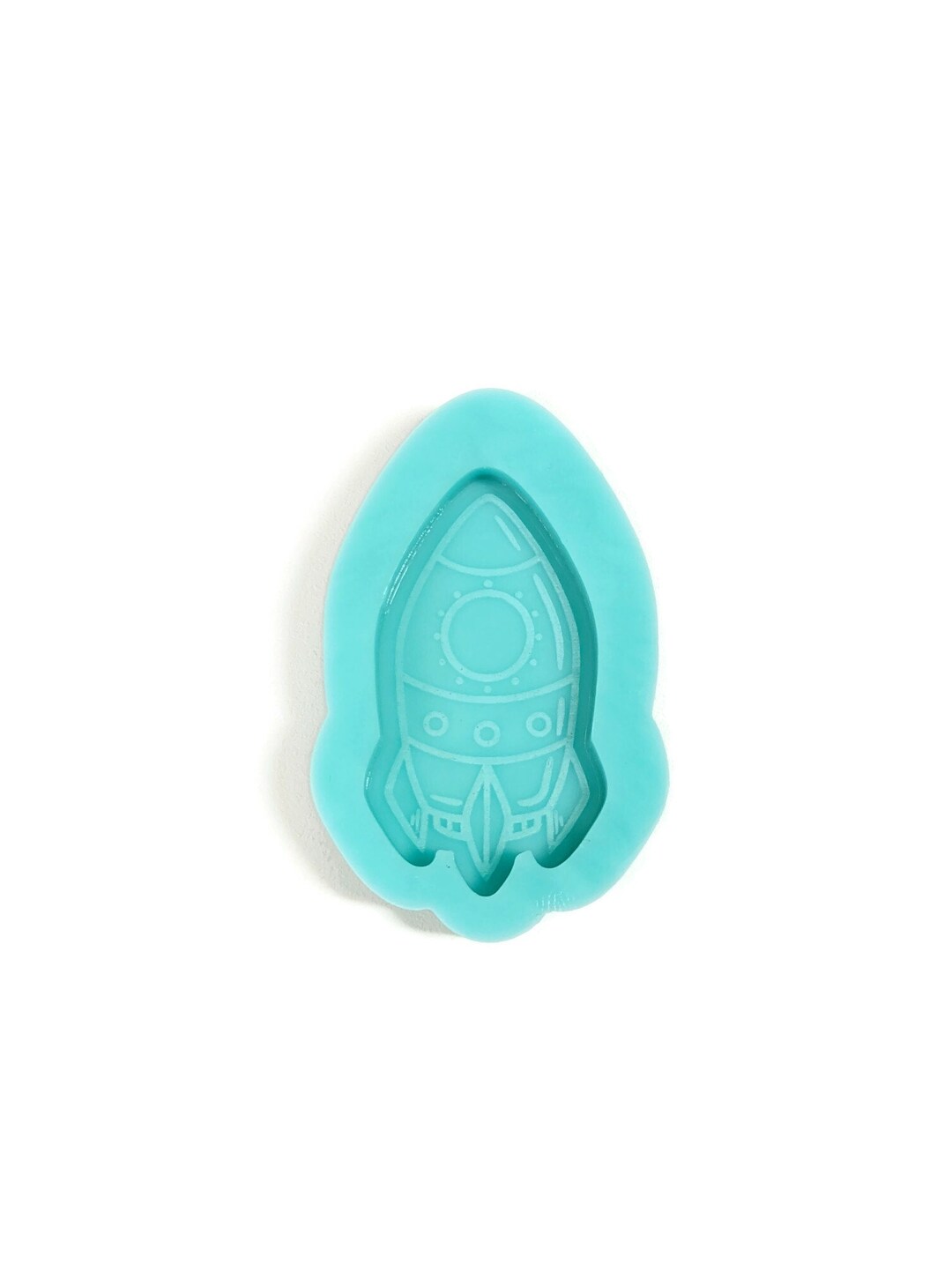Rocketship Resin Mold - Magnet and Wax Melt Mold - Polymer Clay Push ...
