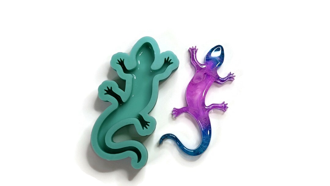 Glossy Lizard Resin Mold - Domed Finish Straight Out of the Mold! Made ...