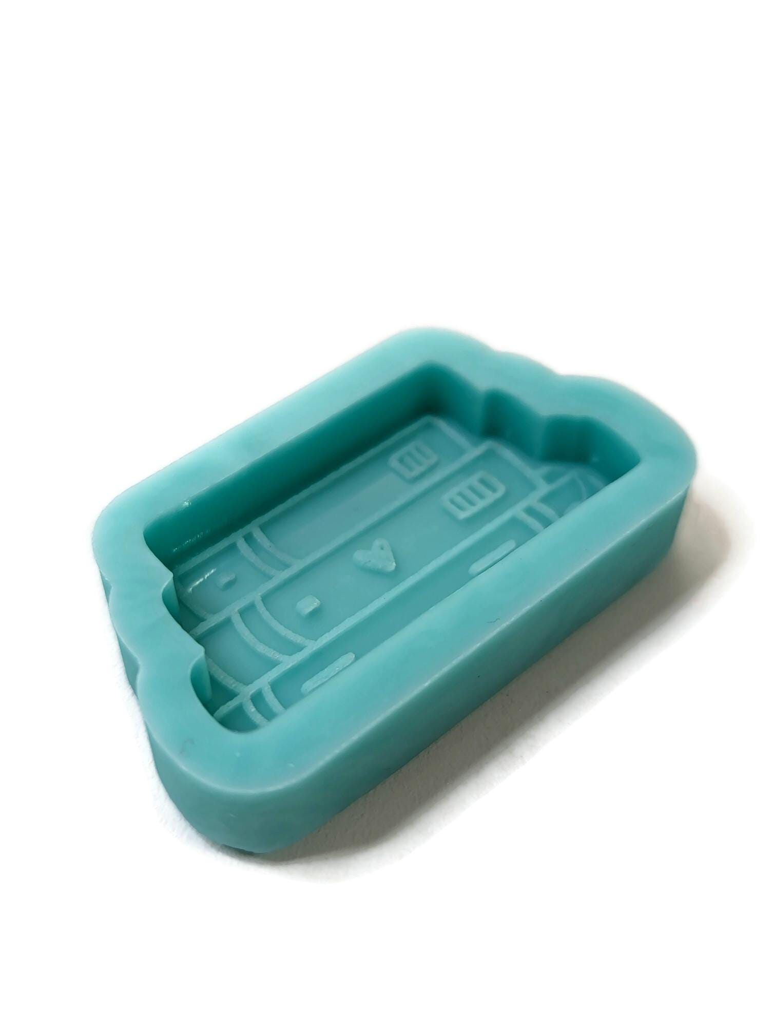 Book Stack Resin Mold - Magnet and Wax Melt Mold - Engraved Mould for ...