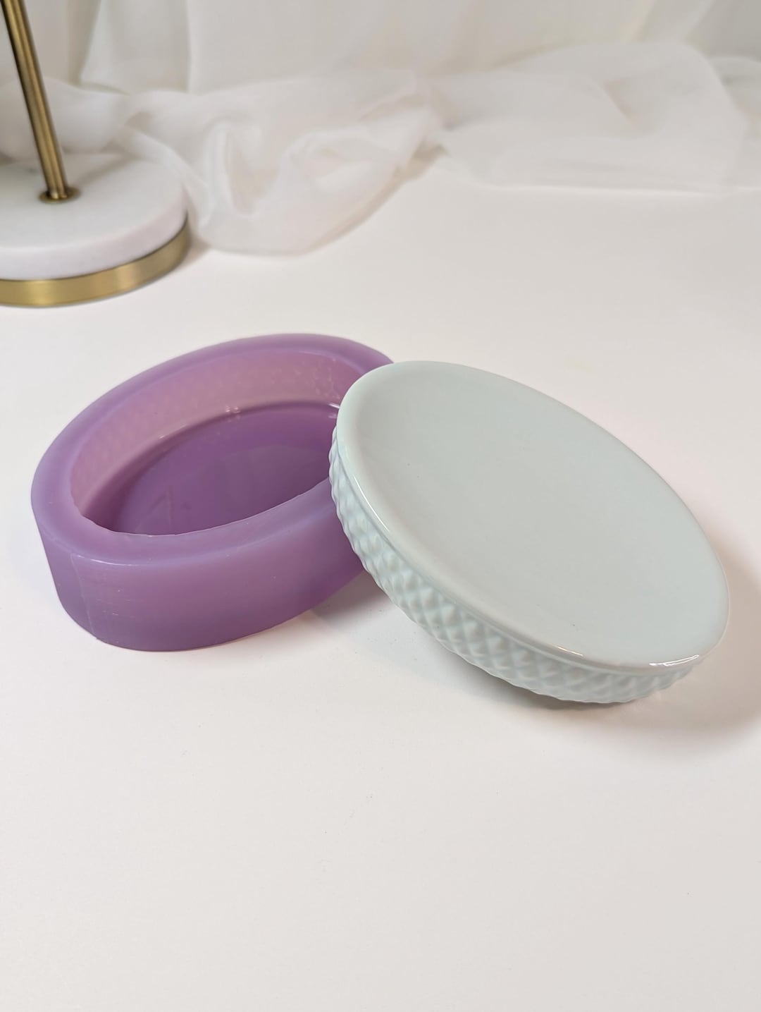 Oval Soap Dish Mold - Mold for Resin, Gypsum Concrete Eco Resin and ...