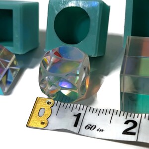 Mini Prism Shapes Silicone Molds for Resin Gypsum Wax or Concrete Craft ...